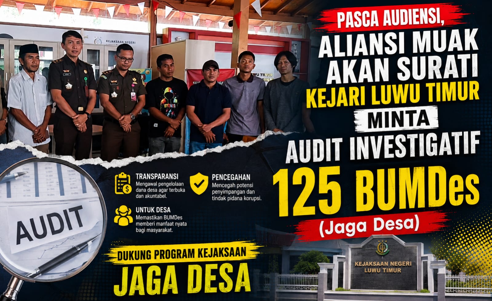 Pasca Audiensi, Aliansi Muak Kembali Mendesak Kejari Luwu Timur Audit ...